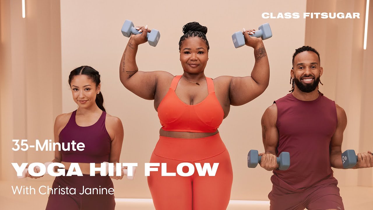 35-Minute HIIT Flow Yoga With Christa Janine | POPSUGAR FITNESS